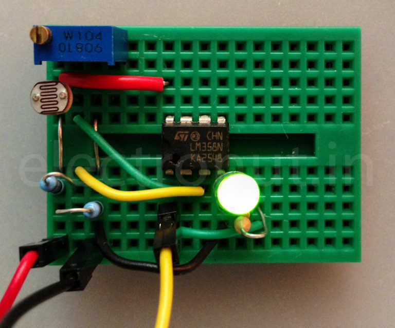 Ambient Light sensor using an Op-Amp Comparator - Electronut Labs