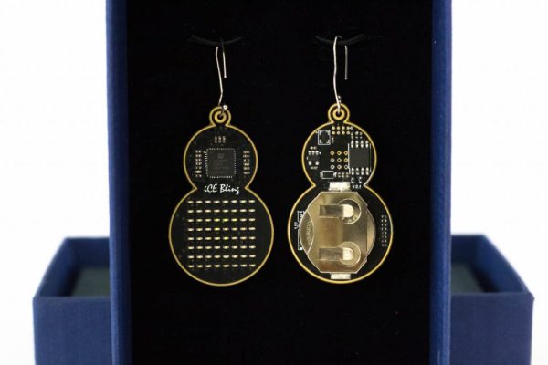 iCE Bling FPGA – Beautiful LED Earrings with Lattice iCE40 - Electronut ...